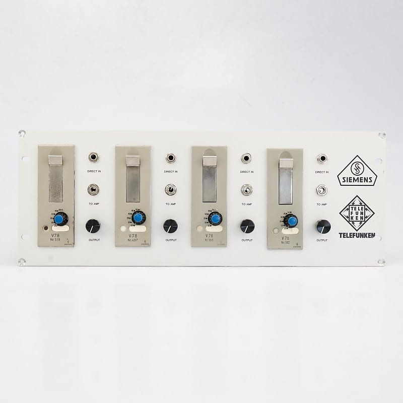 4 Telefunken Siemens V78 Tube Microphone Preamps w/ PSU | Reverb