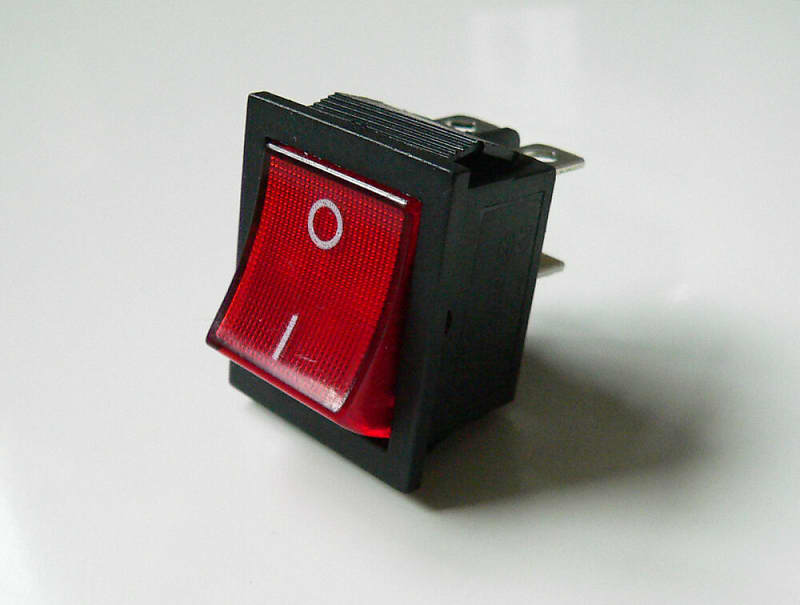Red Neon Rocker Mains Power Switch for Guitar Amplifier | Reverb
