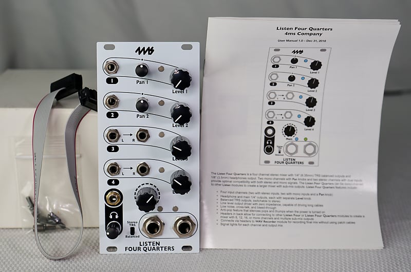 4MS 4ms Listen 4 Quarters Eurorack Audio Interface Module | Reverb