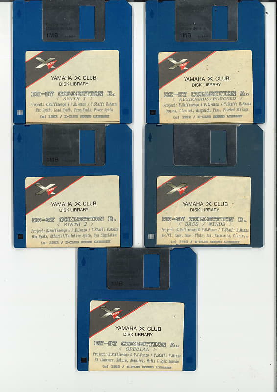 Set 10 Floppy Disk Yamaha per serie DX - SY Collection 1992 | Reverb