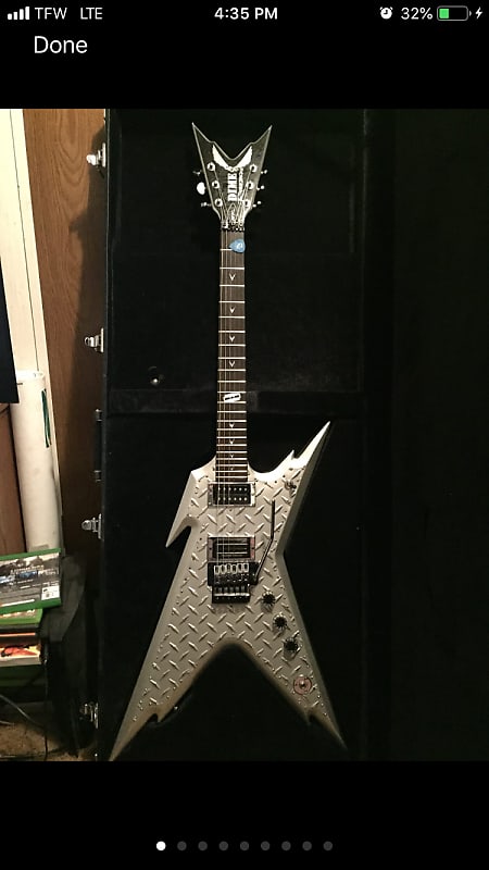 Dean Dime Razorback 10k Diamond Plate Dimebag Darrell | Reverb