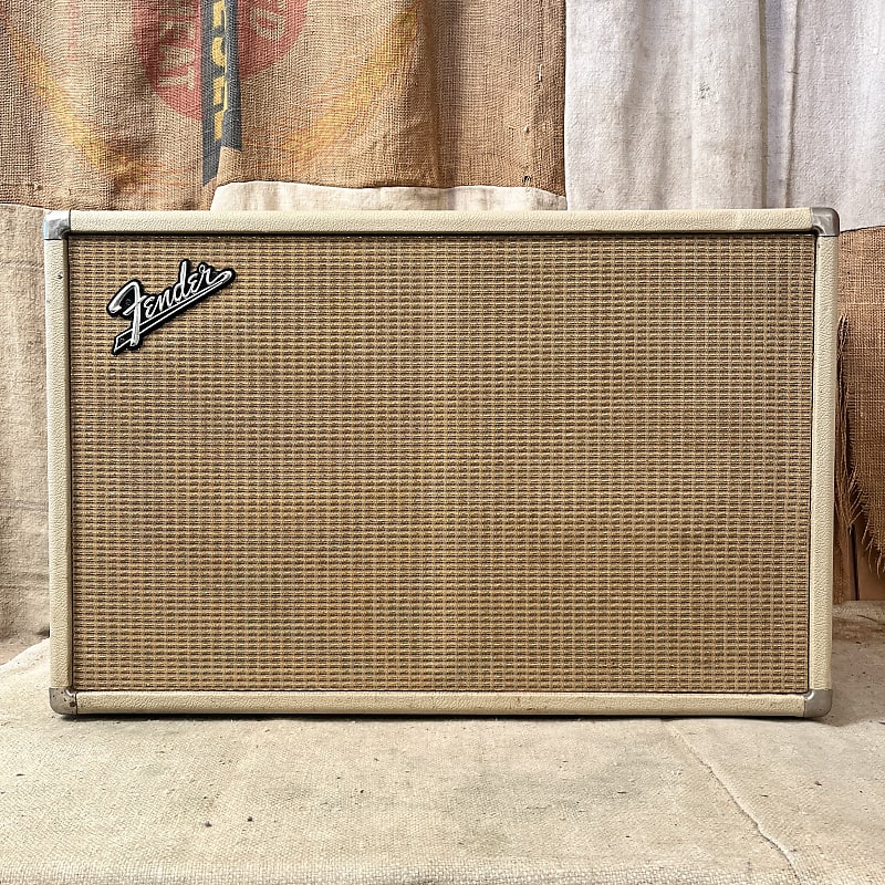 Fender Tremolux 2x10" Speaker Cabinet 1964 - Blond/White | Reverb