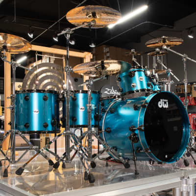 DW Collector's 6pc Purpleheart Kit- Laser Blue Metallic | Reverb