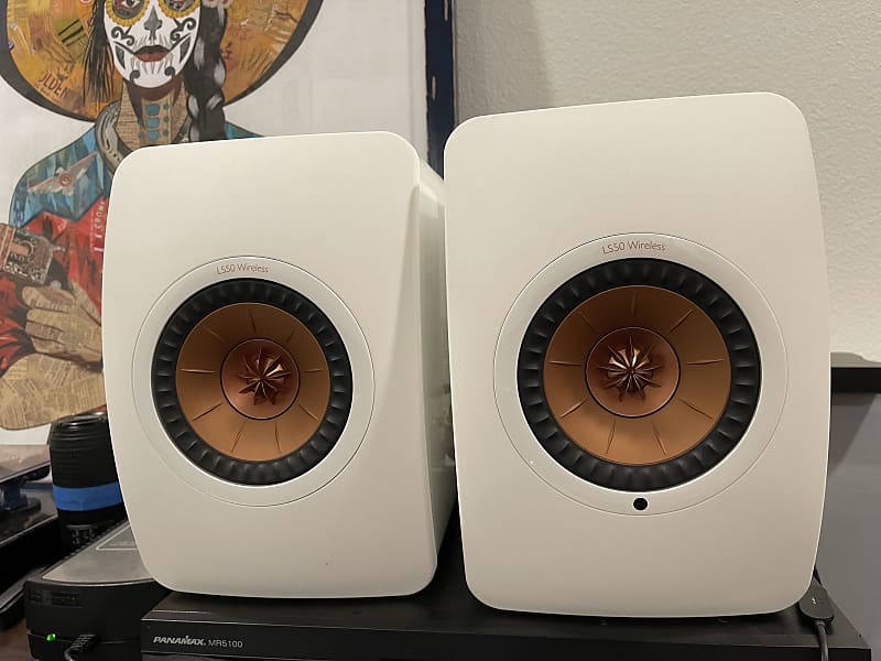 KEF LS50W White/copper. Powered Monitor | Reverb