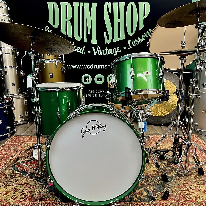 George Way 3-Piece 13/16/22 Tuxedo Elbaite Green | Reverb