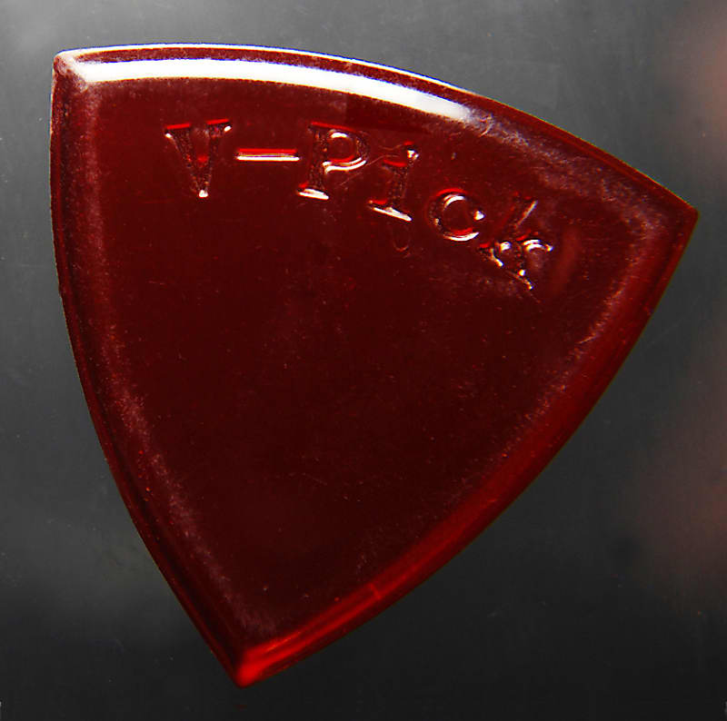 Small Pointed Ruby Red Guitar Pick | Reverb