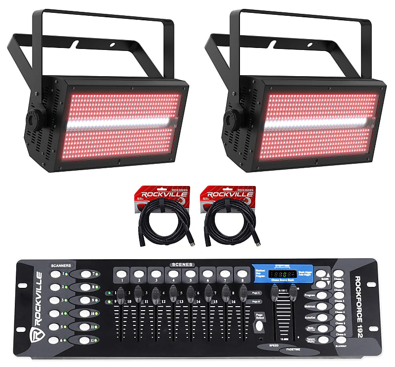 2 Chauvet DJ Shocker Panel FX-2 Blinder/Wash/Strobe Effect | Reverb
