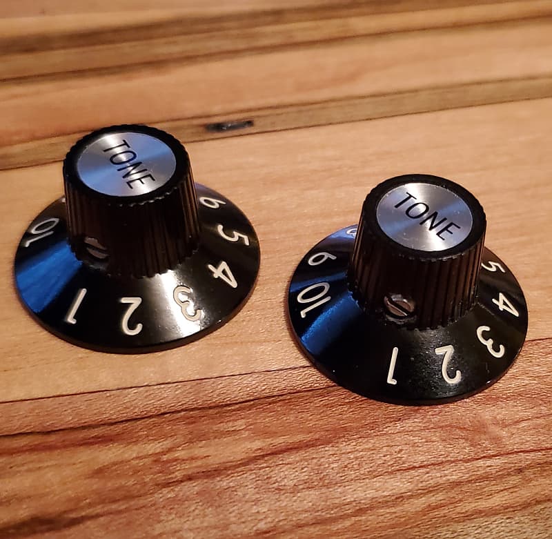 Fender Wide Skirted Set-Screw Tone Knobs Set of 2 | Reverb
