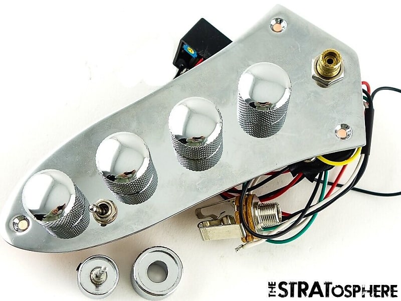 FOR REPAIR Active Jazz Bass LOADED CONTROL PLATE KNOBS POTS | Reverb
