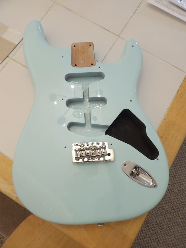 Fender Squier (Squire) Stratocaster Daphney Blue body | Reverb
