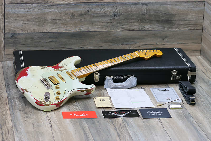 Fender Custom Shop Stratocaster White Lightning Relic | Reverb UK