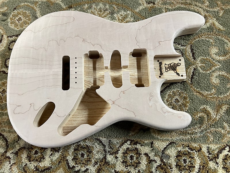 Warmoth Stratocaster Body Maple Top 2 lb 11 oz | Reverb