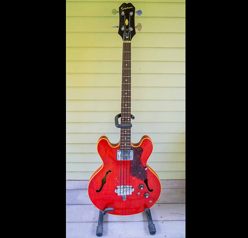 Epiphone Rivoli Bass 1967 - Red | Reverb