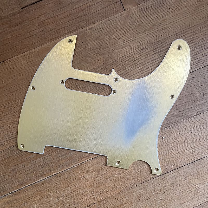 Real Life Relics 8-hole Telecaster Pickguard - Gold Anodized | Reverb