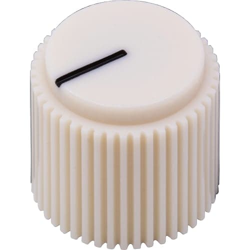 Cream Knob - Plastic, Set Screw, Knurled w/ Top Line, 0.724” | Reverb