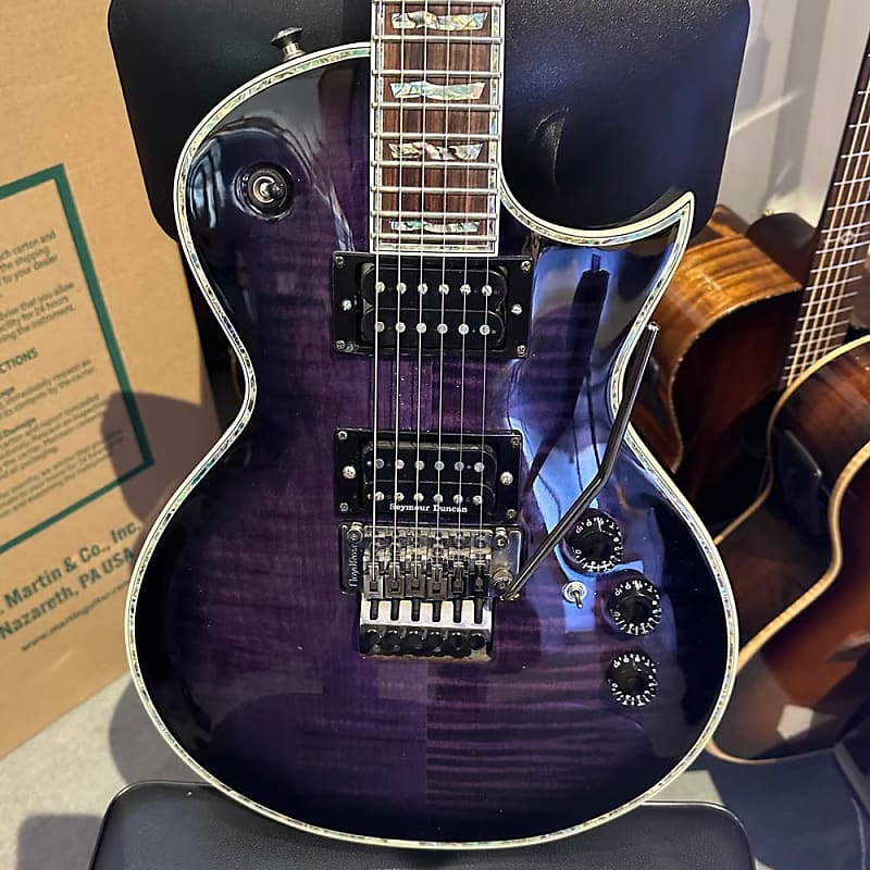 ESP LTD Eclipse EC-1000FR Electric Guitar - Purple w/ Case | Reverb