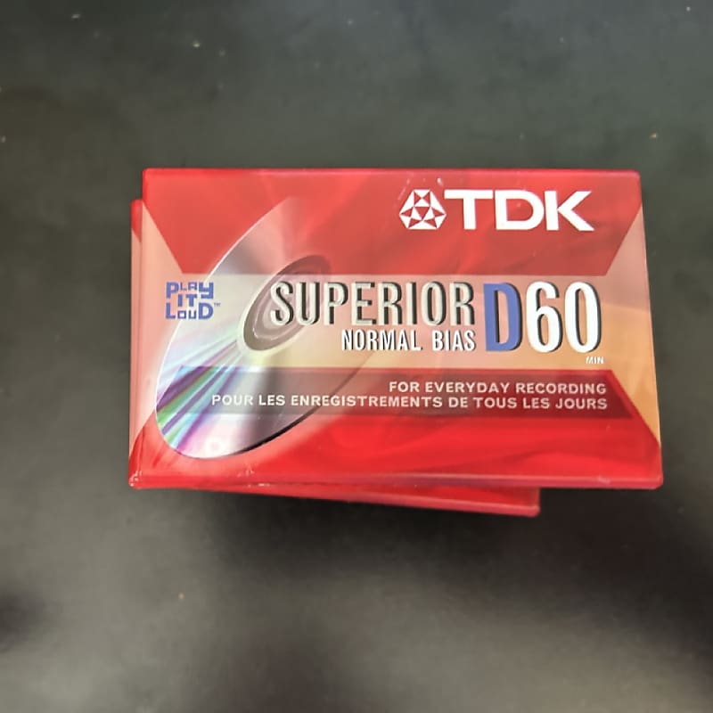 TDK D-60 Cassette | 1990s - NOS | 2-Pack Sealed | 60 Minute | Reverb
