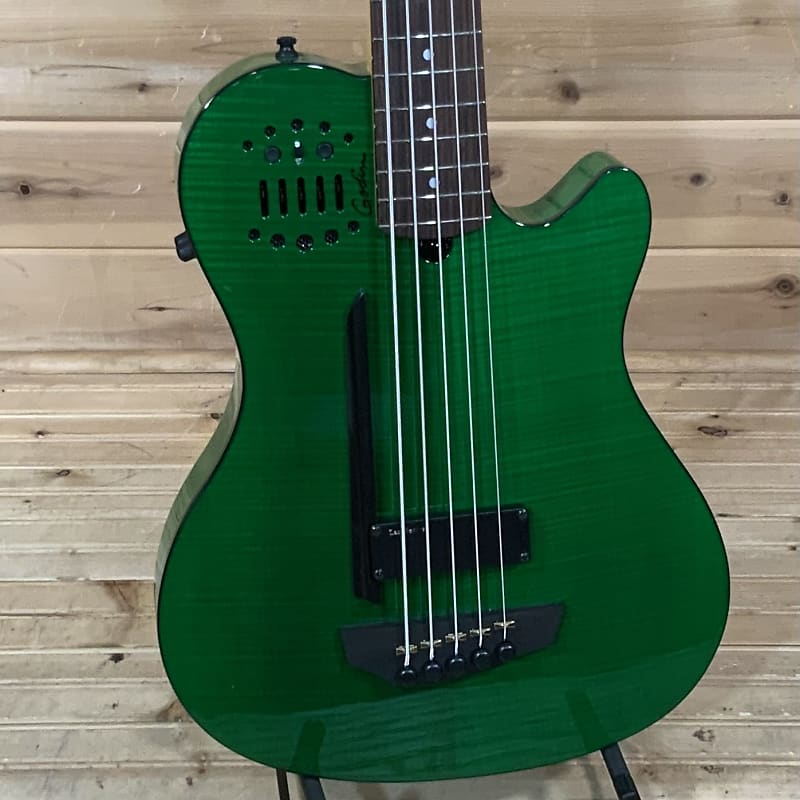 Godin LTD A5 Ultra Fretted Metallica Bass - Trans Green | Reverb