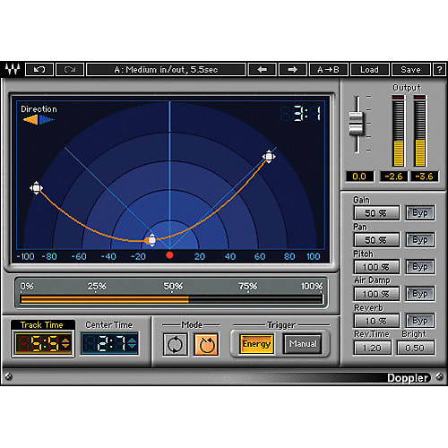 Waves Doppler - Doppler Effect Plug-In (Native/SoundGrid, | Reverb
