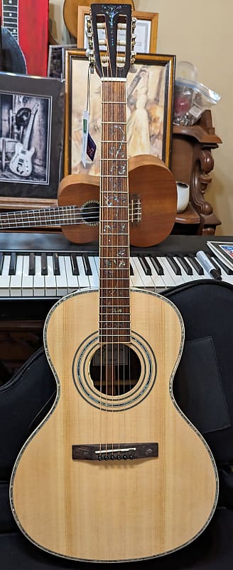 Harley Benton CLF-200 WN Acoustic Electric Parlor Guitar | Reverb