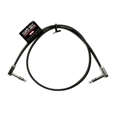 Ernie Ball 6406 24" Flat Ribbon Stereo Patch Cable TRS 2-Pack | Reverb