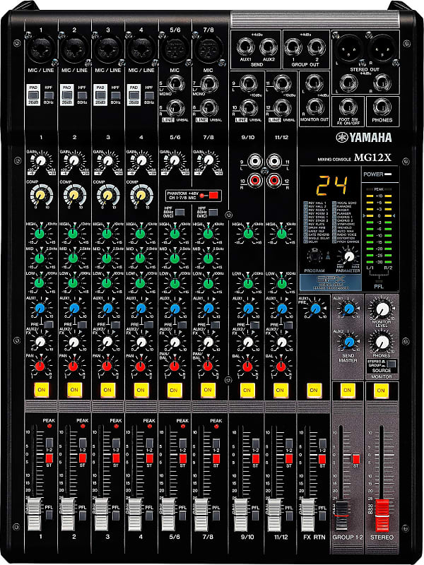 Yamaha MG12X CV 12-Channel Analog Mixer w/ Effects | Reverb