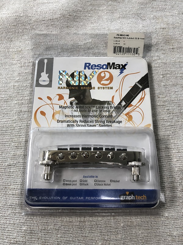 Graph Tech ResoMax NV2 Auto Lock Bridge with String Saver | Reverb