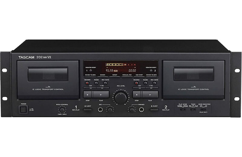 TASCAM 202 MK VII Dual Cassette Recorder with USB | Reverb