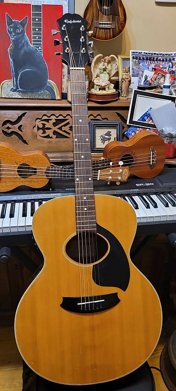 Epiphone NO-180 1970's Japan Jumbo Acoustic Electric Guitar | Reverb