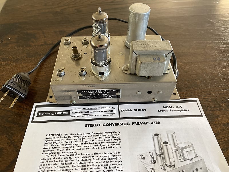 SHURE M65 preamp 1960 | Reverb
