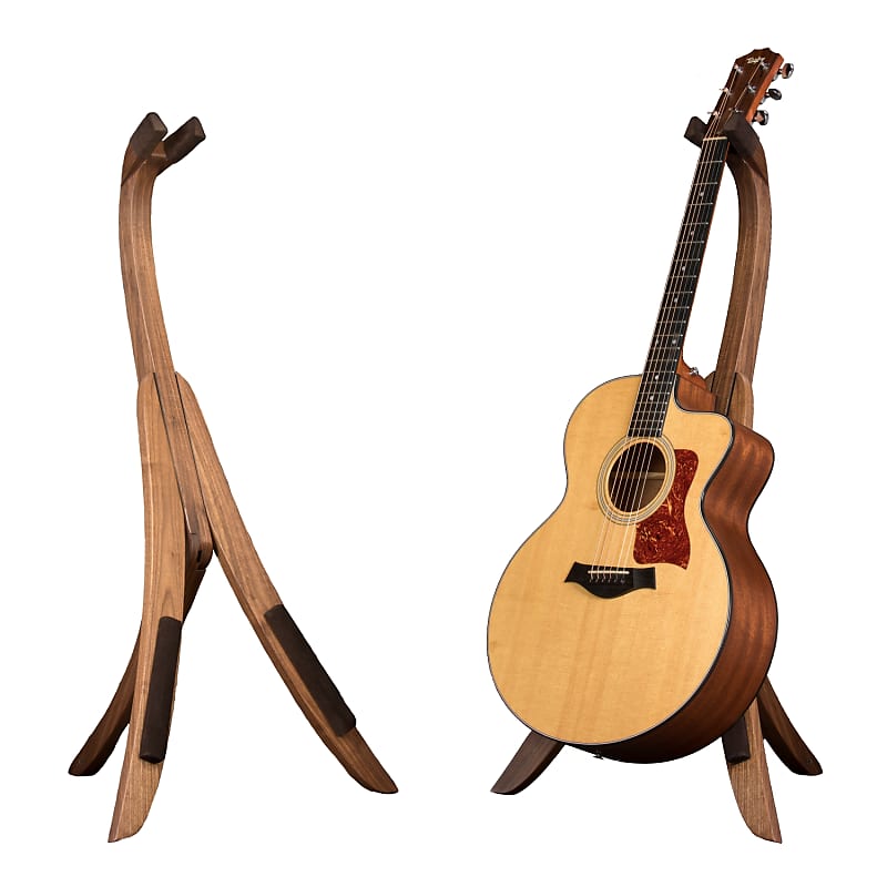 Solid Ground Stands - Standard Model Walnut Wood Guitar Stand | Reverb