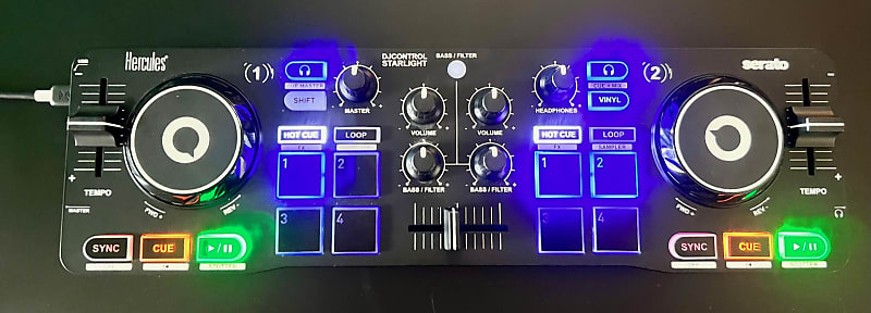 Hercules DJ Control Starlight Portable 2-Channel Controller | Reverb
