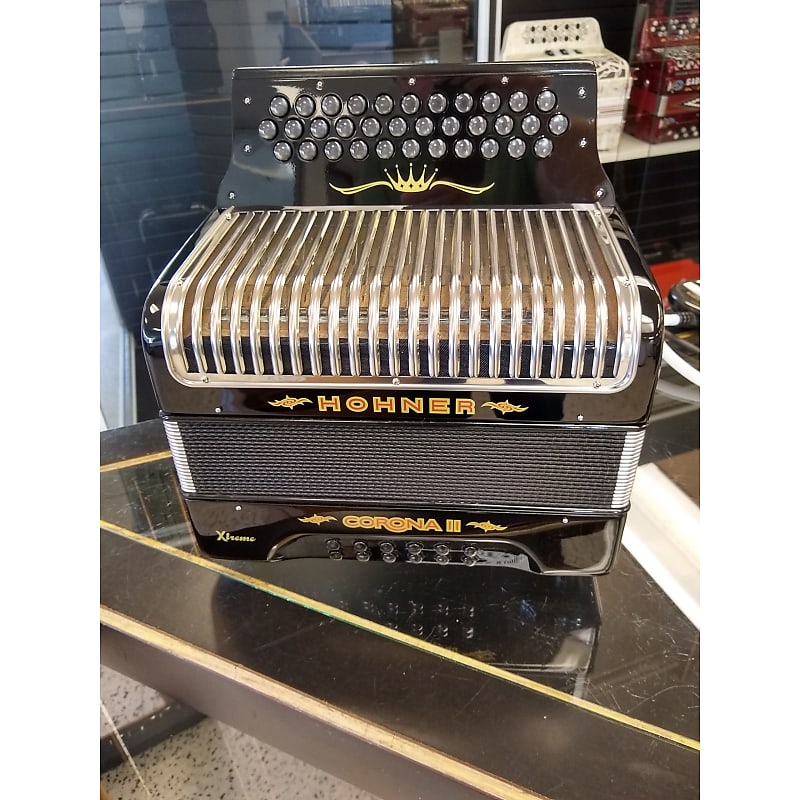 Hohner Extreme Button Accordion Black Polish | Reverb Australia