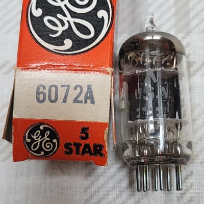 General Electric GE 1958 5-Star 6072 Tube [] Getter, Black | Reverb