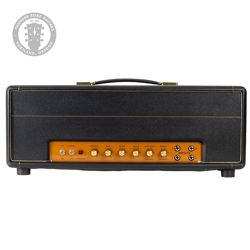 Used Plexi-Style Marshall Clone 50 Watt Head Black Tolex | Reverb