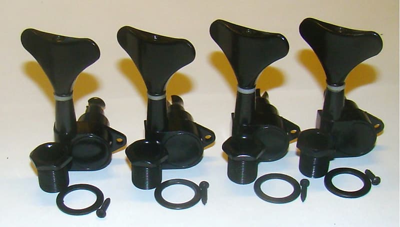 Contemporary Style Mini Button Bass Tuners - 4 In Line RH | Reverb