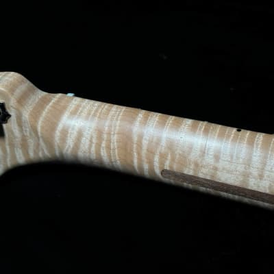 MJT Musikraft Flamed Roasted Stratocaster Neck 2022 Aged | Reverb