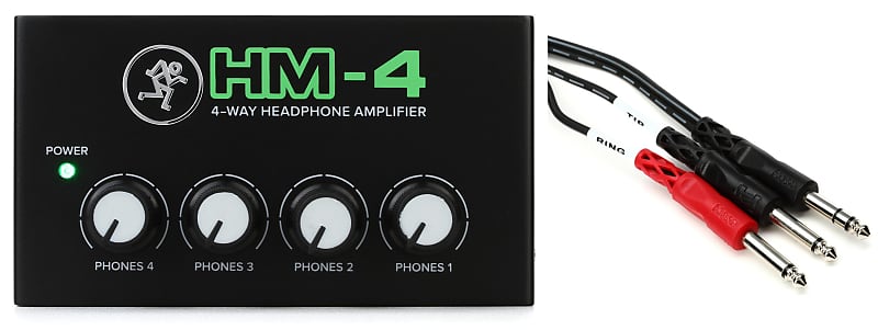 Mackie HM-4 Desktop Headphone Amplifier Bundle with Hosa | Reverb