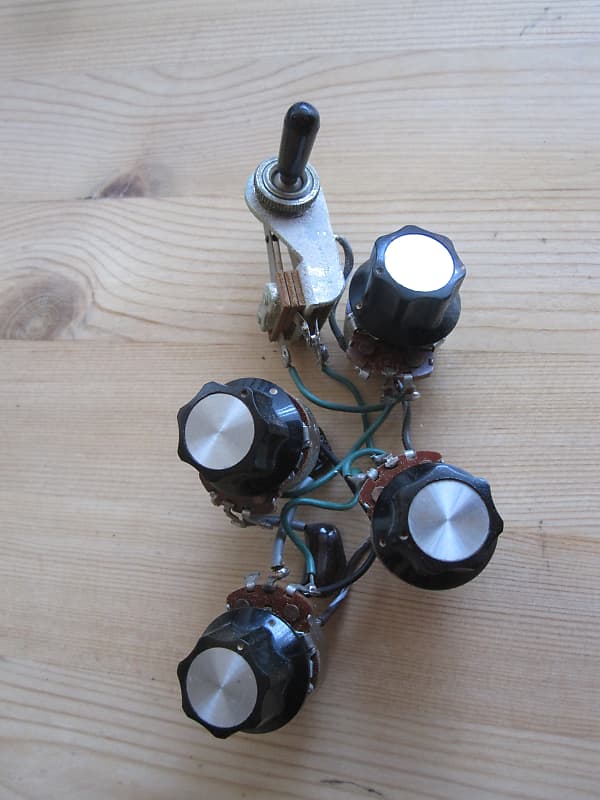 vintage black 1973 Rickenbacker 4001 wiring harness 360 | Reverb