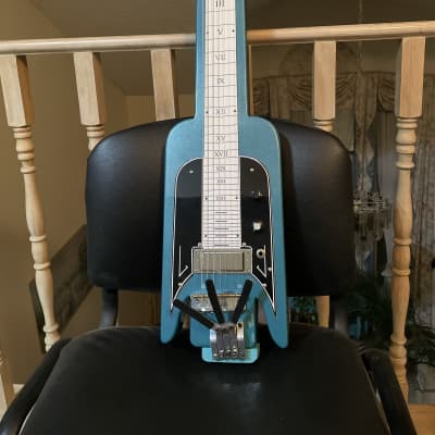 Eastwood Airline blue mando Lap Steel w/triple bender 7 | Reverb