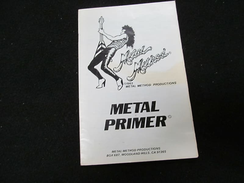 Metal Method Productions 1983 Metal Primer Instructional Book | Reverb