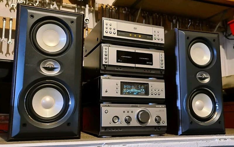 VINTAGE SONY 6 PIECE COMPONENT STEREO SYSTEM/3CD/TAPES/RADIO | Reverb
