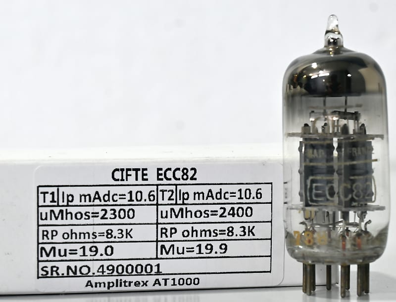1 X ECC82 / 12AU7 CIFTE OPEN BOX TUBE. 1960s NIB | Reverb