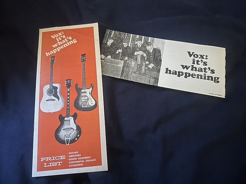 Vox Price list 1960s | Reverb