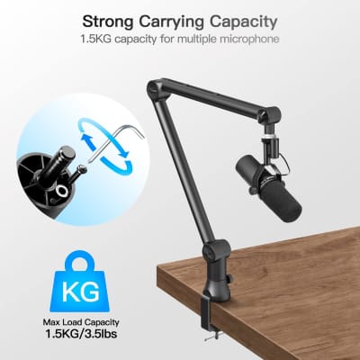 Boom Mic Arm For Shure Sm7B/Mv7/Blue Yeti, 2023 New Upgraded | Reverb