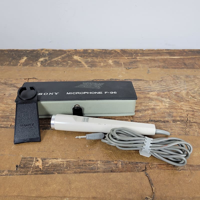 1970's Sony F-96 Dynamic Microphone With Original Case | Reverb