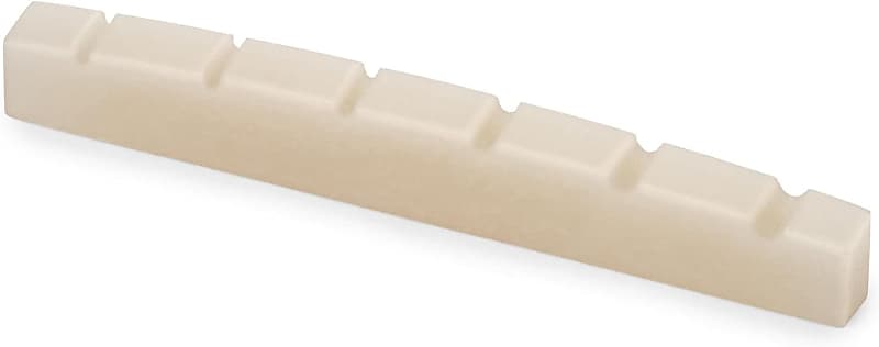 StewMac Slotted Unbleached Bone Nut, For Fender Guitars, Flat | Reverb
