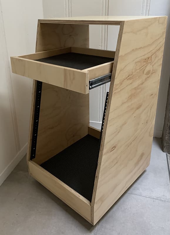 Recording Studio Audio Equipment Rack 12U w/Pull-Out Drawer | Reverb