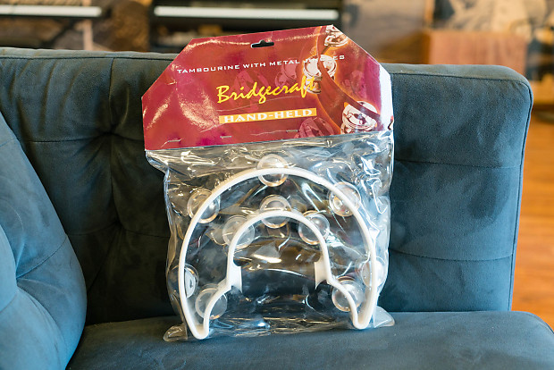 Bridgecraft ATB002 Double Ring Full Moon Handheld Tambourine | Reverb