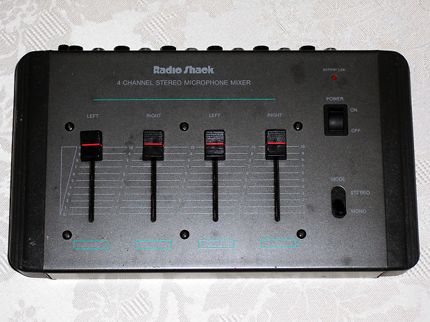 Radioshack 4 Channel Stereo Microphone Mixer | Reverb